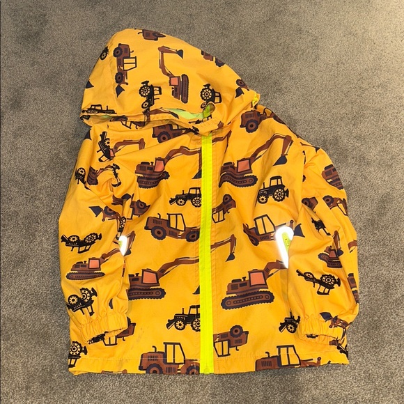 Jackets & Coats | Yellow Construction Vehicle Print Jacket | Poshmark